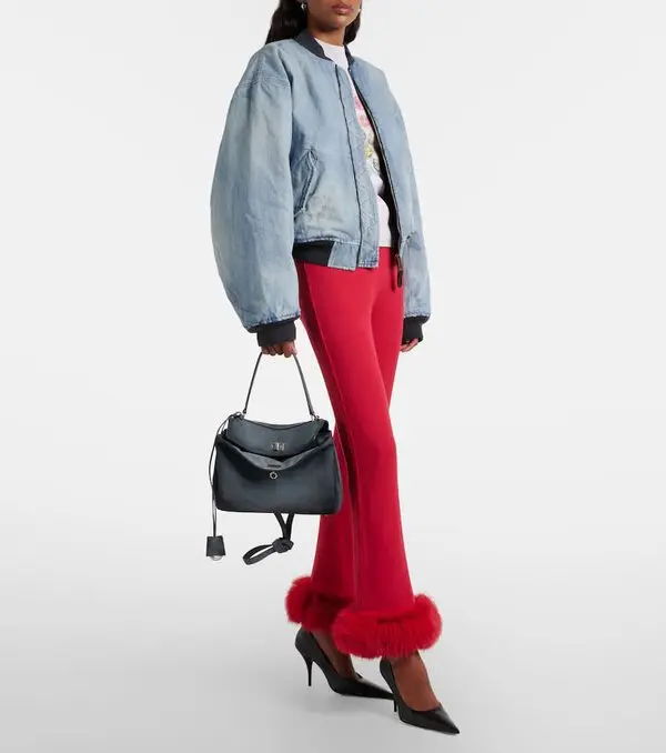 Balenciaga Rodeo Small Suede Top Handle Bag - Grey