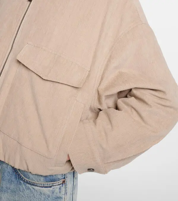 Brunello Cucinelli Corduroy Zip-up Jacket - Beige
