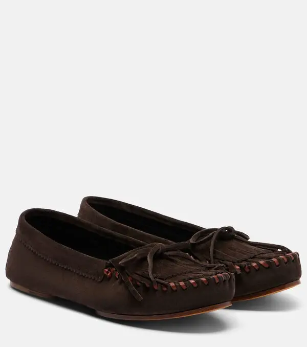 Paris Texas Suede Tasseled Loafers - Brown