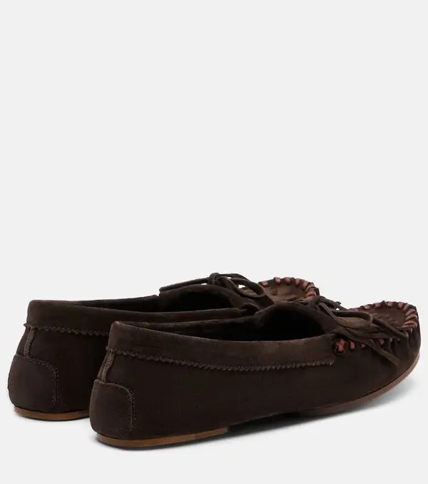 Paris Texas Suede Tasseled Loafers - Brown