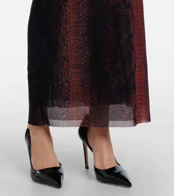 JEAN PAUL GAULTIER Snake-effect Halterneck Gown