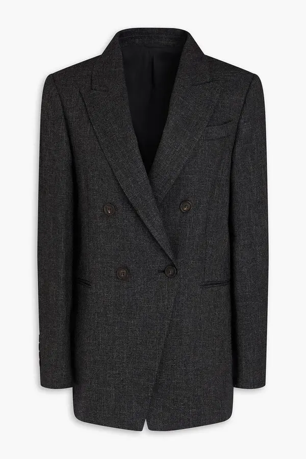 Brunello Cucinelli Double-breasted Woven Blazer