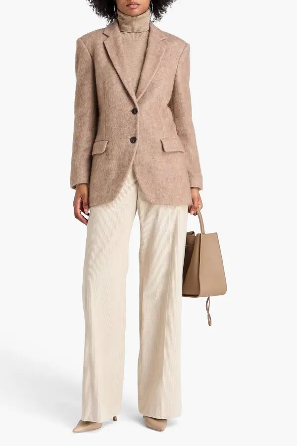 Brunello Cucinelli Mélange Brushed Knitted Blazer