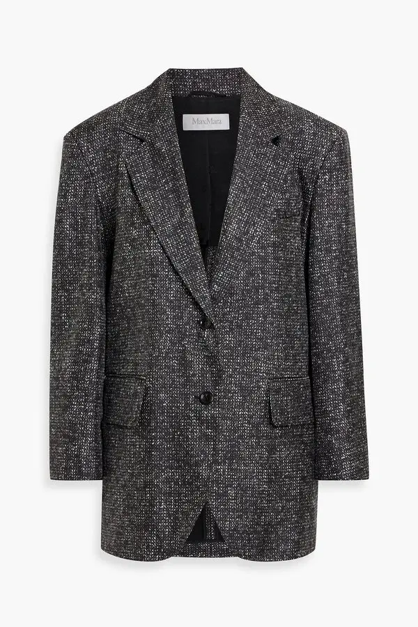 Max Mara Laziale Printed Silk-twill Blazer