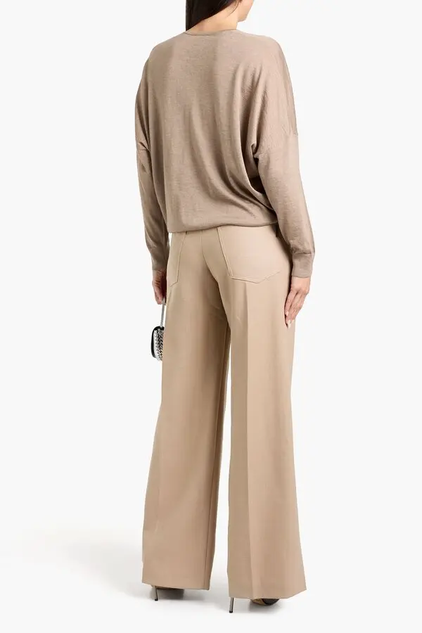 Brunello Cucinelli Wool-twill Wide-leg Pants