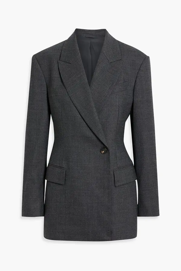 Brunello Cucinelli Double-breasted Wool-blend Blazer