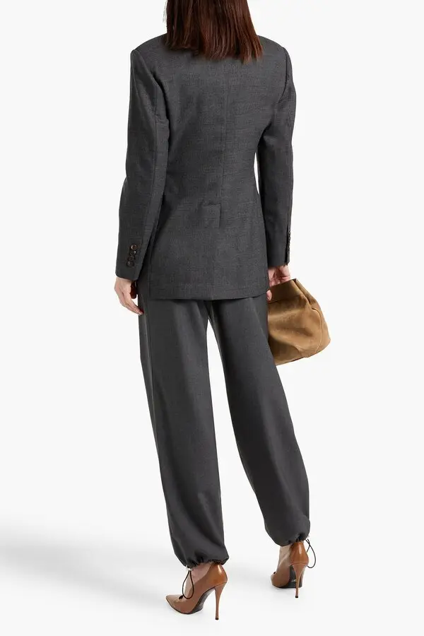 Brunello Cucinelli Double-breasted Wool-blend Blazer