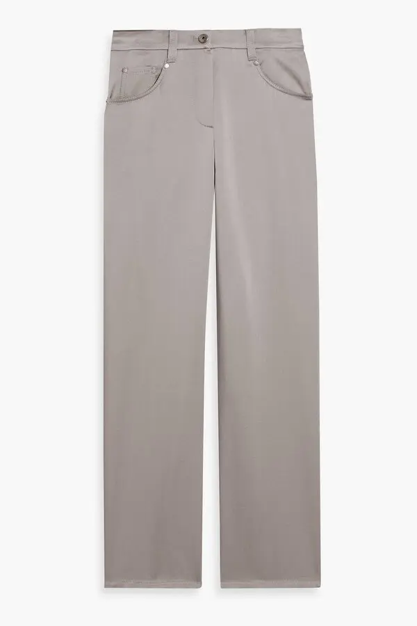 Brunello Cucinelli Bead-embellished Wide-leg Pants