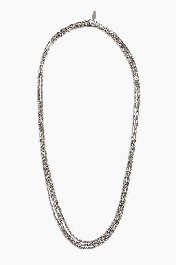 Brunello Cucinelli Beaded Necklace - Gunmetal