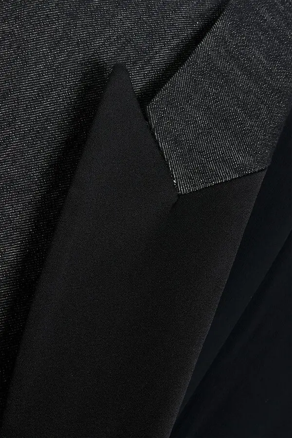 Brunello Cucinelli Satin Crepe-paneled Denim Coat