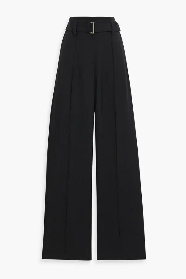 Brunello Cucinelli Belted Wool-twill Wide-leg Pants