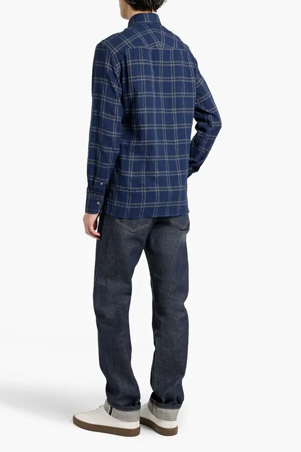 Dunhill Checked Cottonblend Flannel Shirt