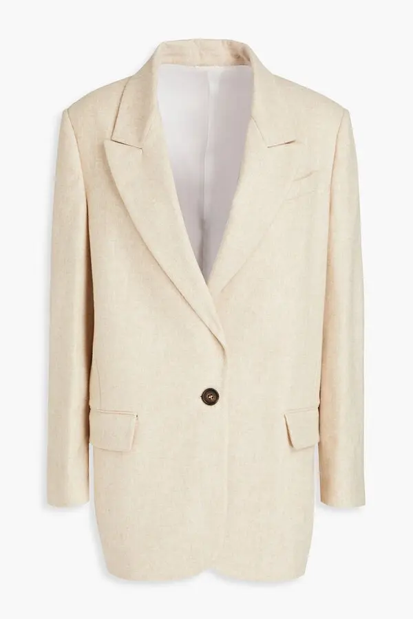 Brunello Cucinelli Wool Blazer With Bead Embellishments