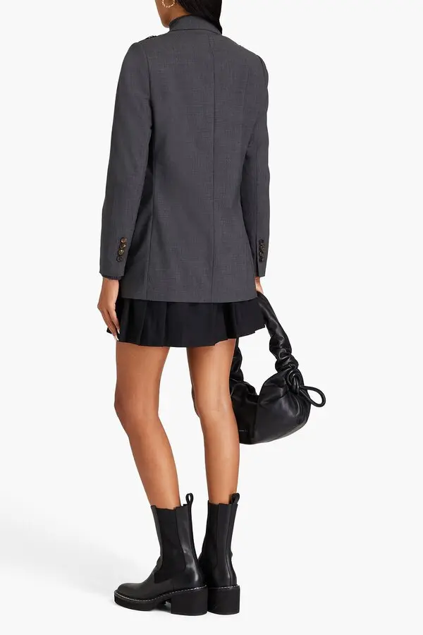 Brunello Cucinelli Double-breasted Wool-blend Blazer