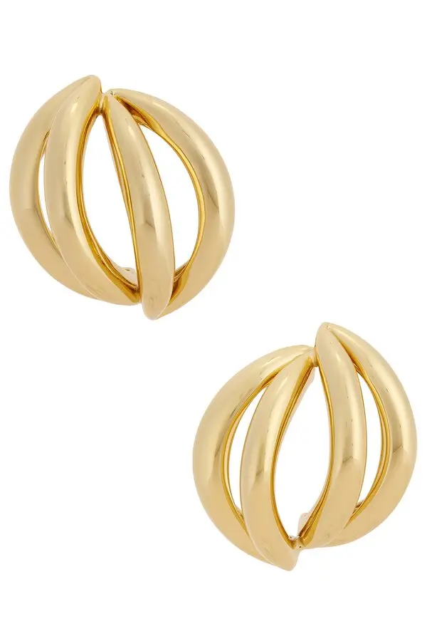 JENNIFER FISHER Interlocking Small Earrings - Yellow Gold