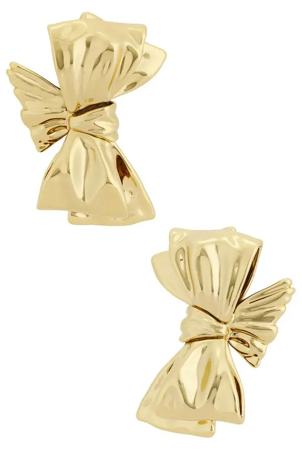JENNIFER FISHER Bow Dangle Earrings - Yellow Gold