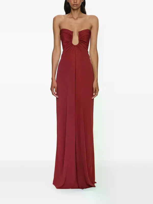 Christopher Esber Arced Palm Strapless Dress