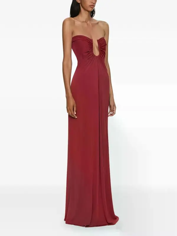 Christopher Esber Arced Palm Strapless Dress