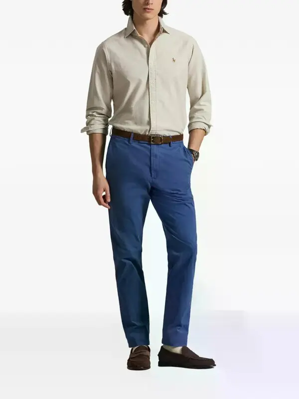 Polo Ralph Lauren The Iconic Oxford Embroidered Shirt - Neutrals