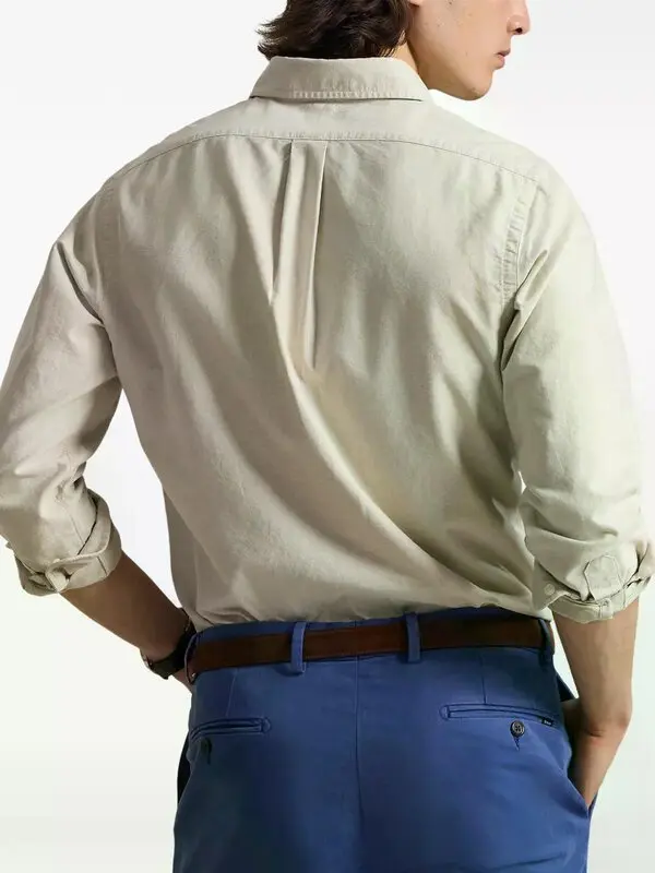 Polo Ralph Lauren The Iconic Oxford Embroidered Shirt - Neutrals