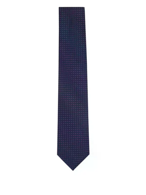Brioni Patterned Neck Tie - Blue