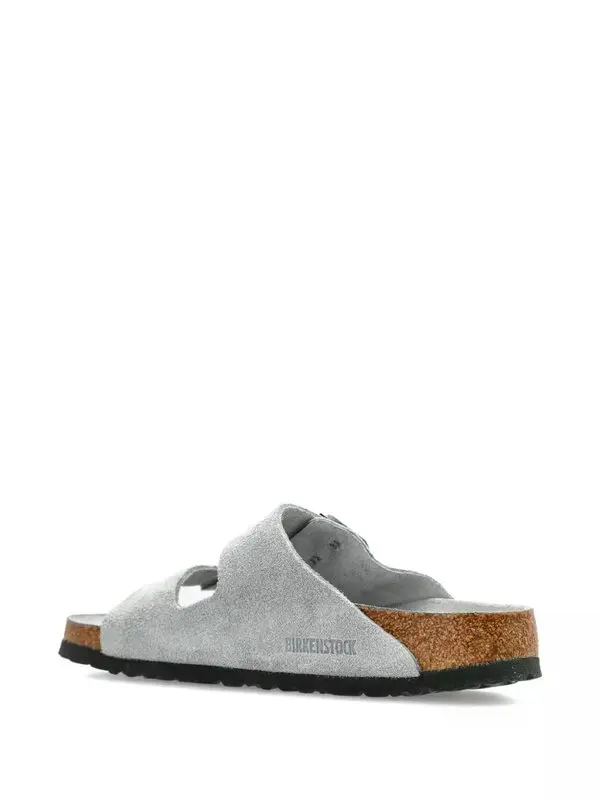 BIRKENSTOCK Suede Arizona Buckle Sandals - Grey