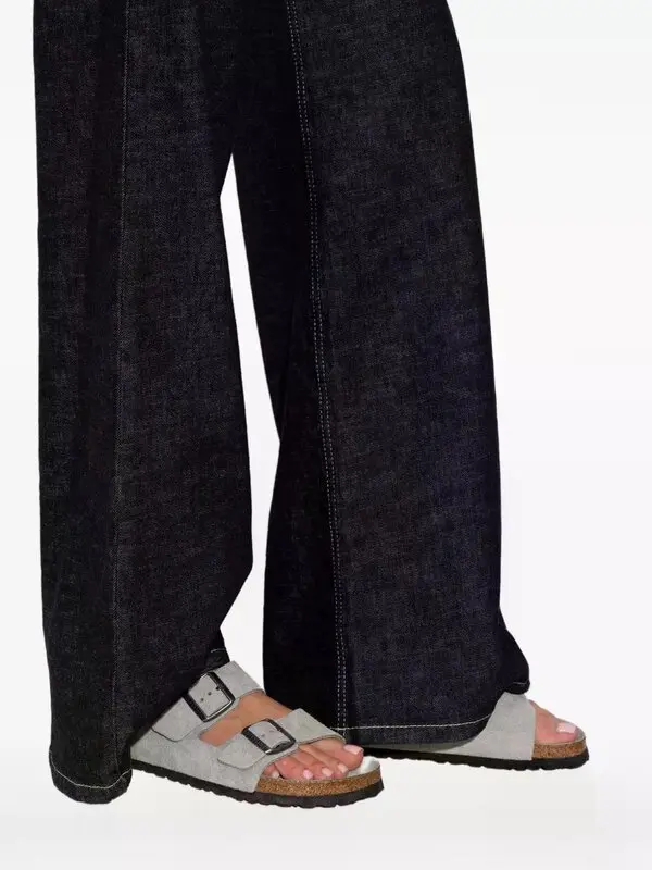 BIRKENSTOCK Suede Arizona Buckle Sandals - Grey
