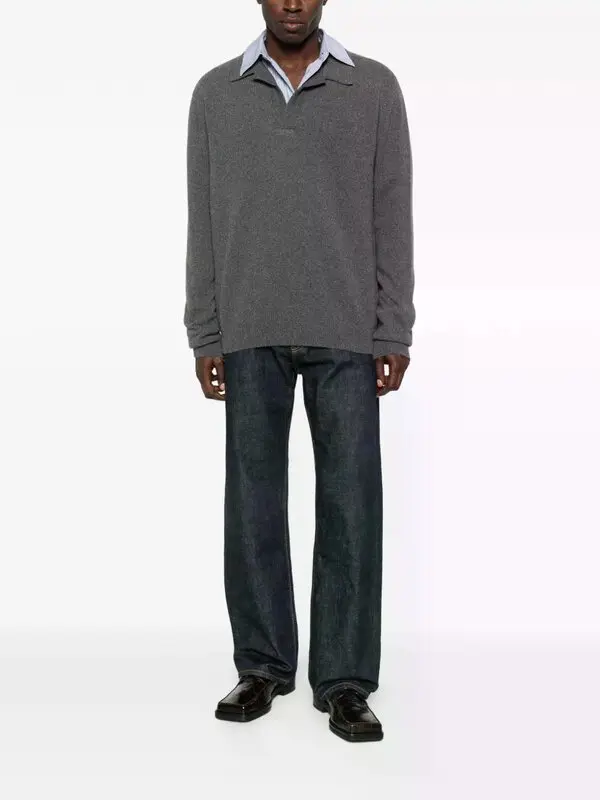 Balmain Polo-collar Sweater - Grey