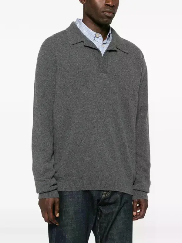 Balmain Polo-collar Sweater - Grey
