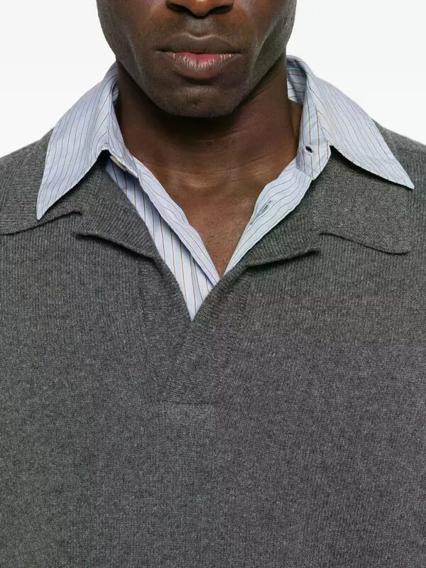 Balmain Polo-collar Sweater - Grey