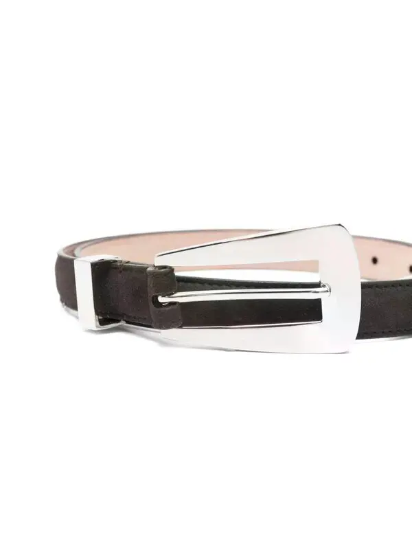 Khaite Small Lucca Suede Belt - Brown
