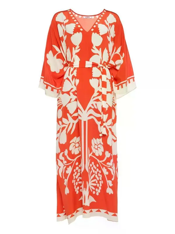 ERES Holi Printed Kaftan - Red