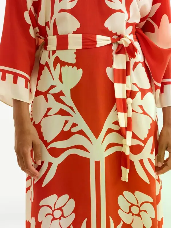 ERES Holi Printed Kaftan - Red