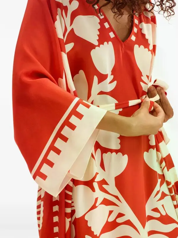 ERES Holi Printed Kaftan - Red