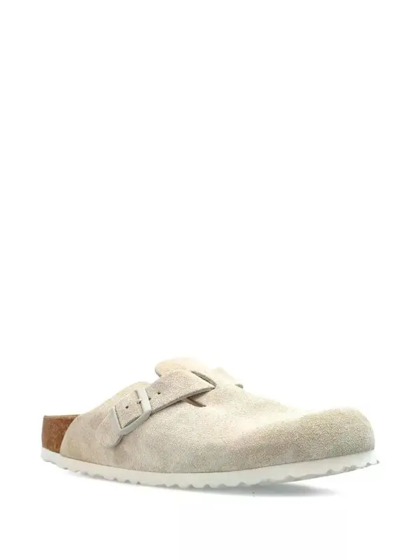 BIRKENSTOCK Boston Suede Mules - Neutrals
