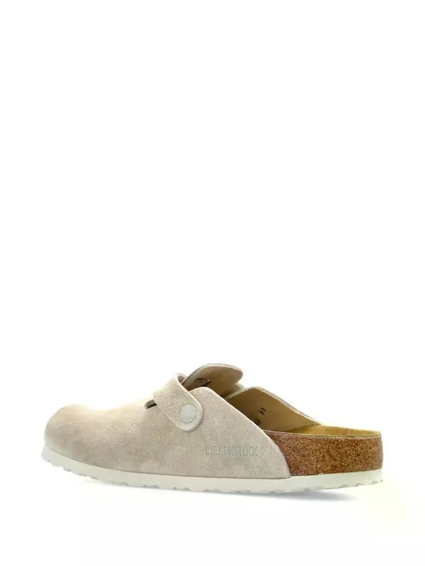 BIRKENSTOCK Boston Suede Mules - Neutrals