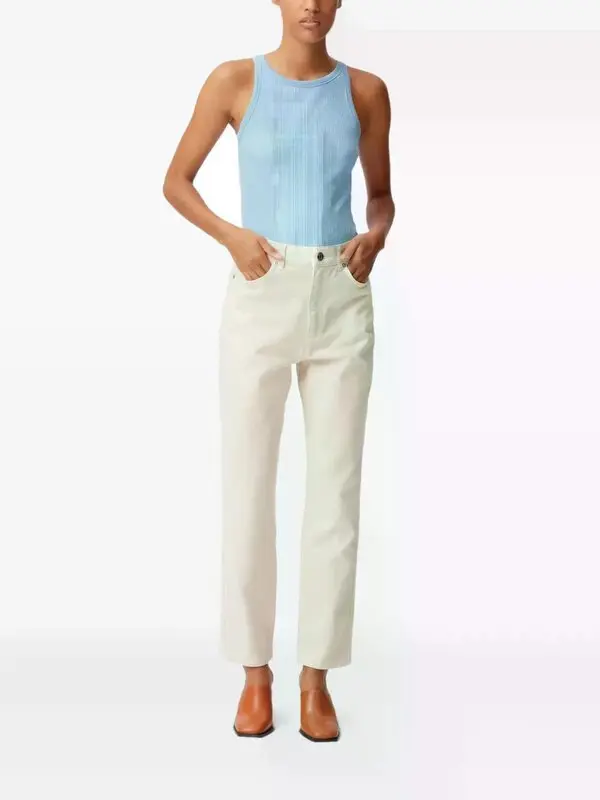 GESTUZ Drew Ribbed Racer-back Top