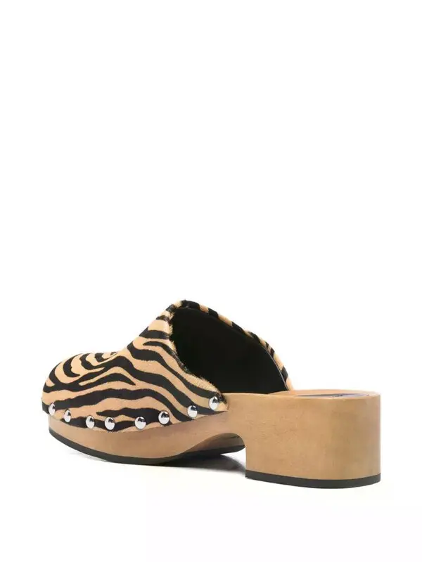 SIMONMILLER Rio Zebra-pattern Clogs - Neutrals