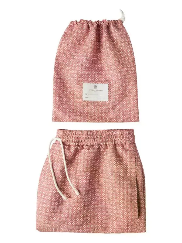 Brunello Cucinelli Flower-print Swim Shorts - Orange