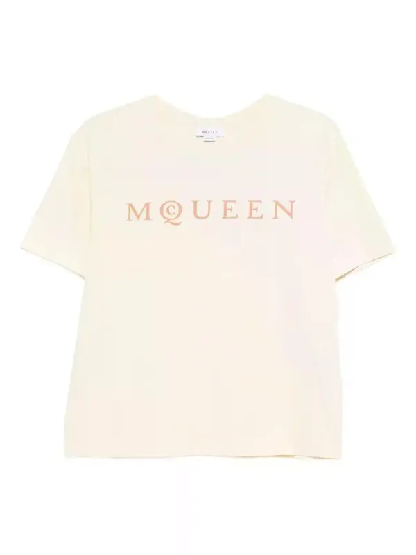 Alexander McQueen Logo T-shirt - Neutrals