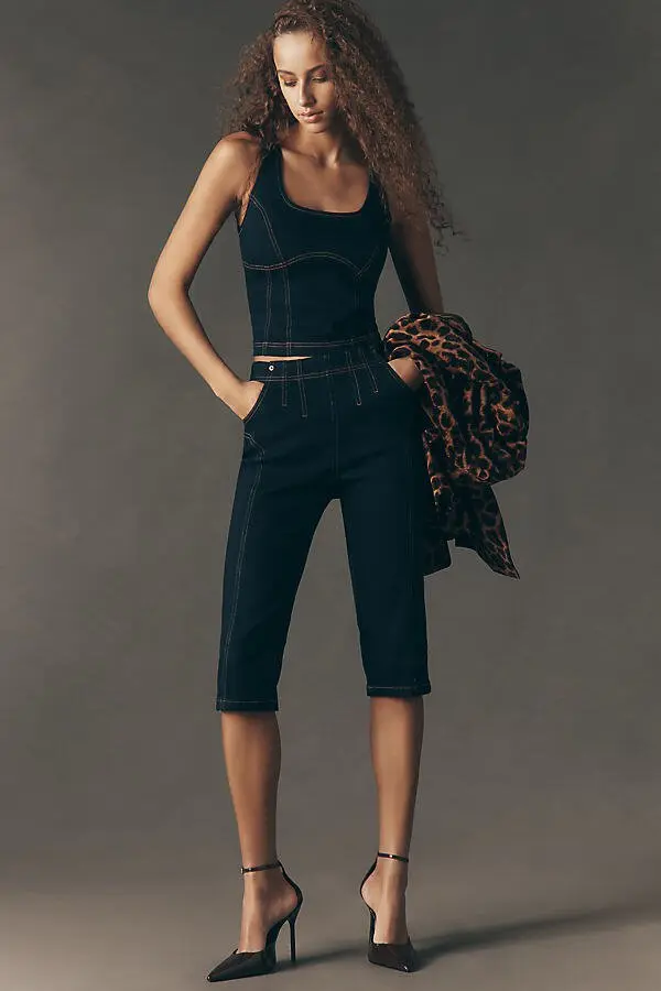 PILCRO Bella Capri High-rise Straight Jeans
