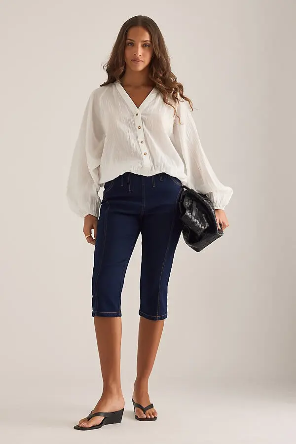 PILCRO Bella Capri High-rise Straight Jeans