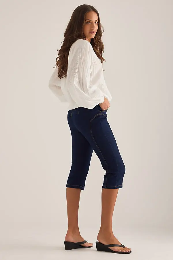 PILCRO Bella Capri High-rise Straight Jeans