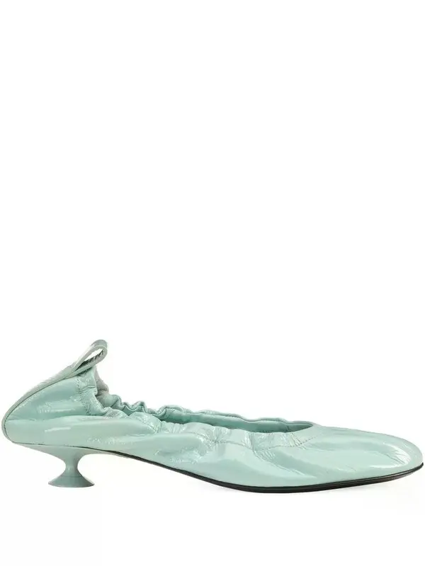SERGIO ROSSI Orb Cracked-effect Pumps - Blue