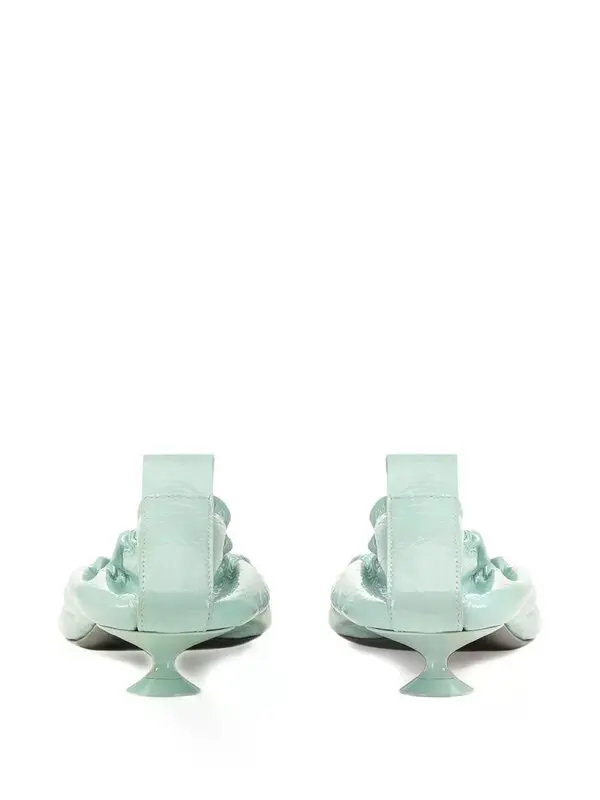 SERGIO ROSSI Orb Cracked-effect Pumps - Blue