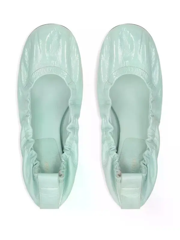 SERGIO ROSSI Orb Cracked-effect Pumps - Blue