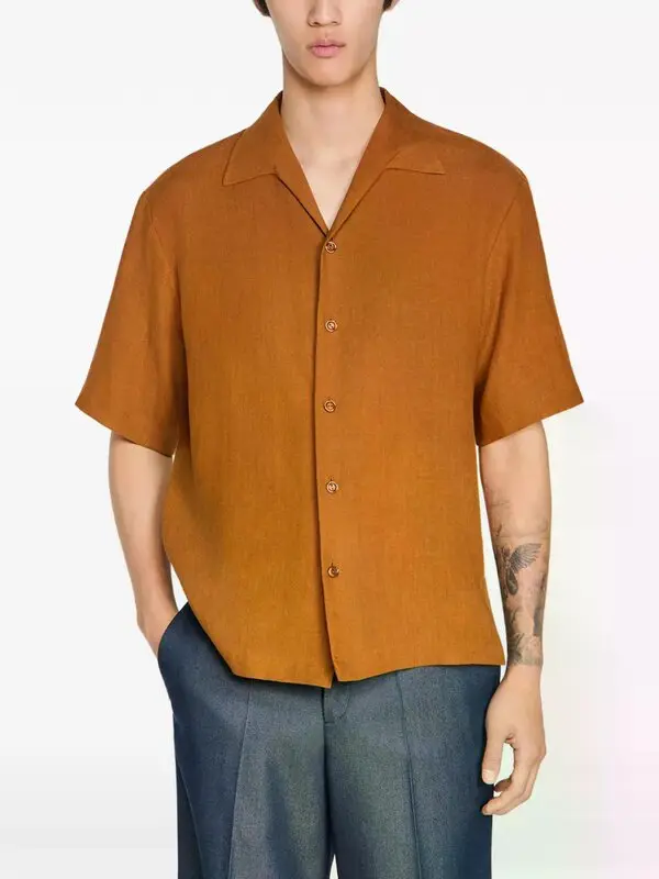 Sandro Linen Shirt - Brown