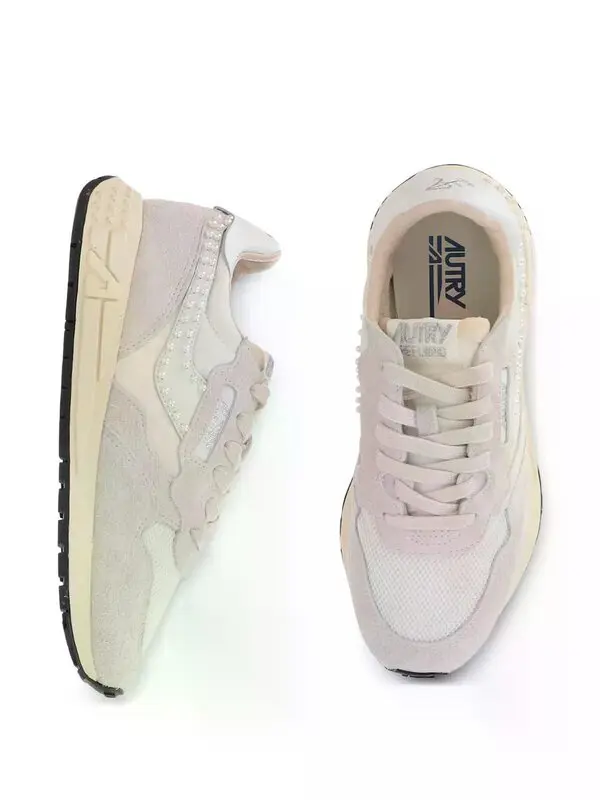 AUTRY Reelwind Pearl-embellished Sneakers - Neutrals