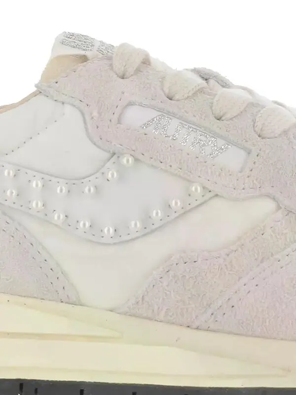 AUTRY Reelwind Pearl-embellished Sneakers - Neutrals