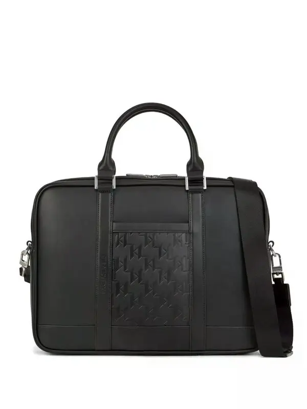 Karl Lagerfeld K/traveller Embossed Briefcase - Black